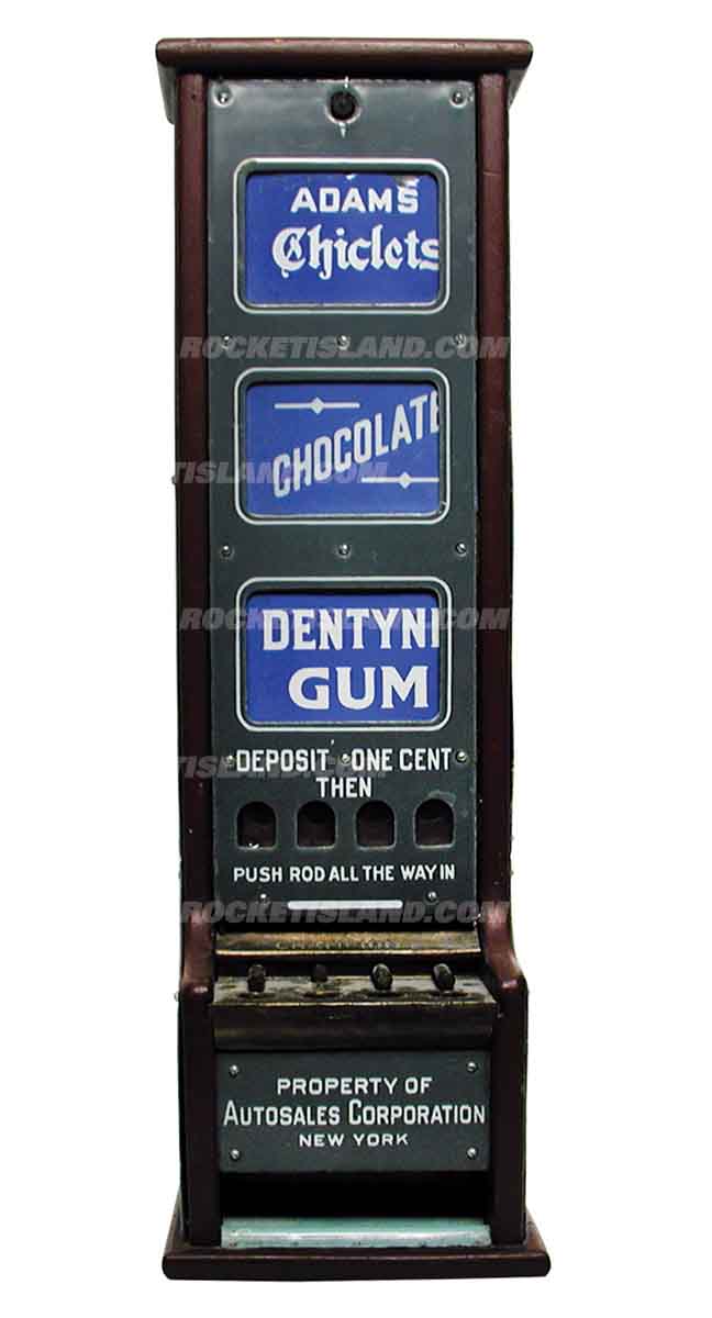 Adams Chiclets, Chocolate & Dentyne Gum Vendor - Antique Americana